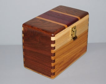 Vintage Dovetail Joint File Box Recipe Box - Etsy