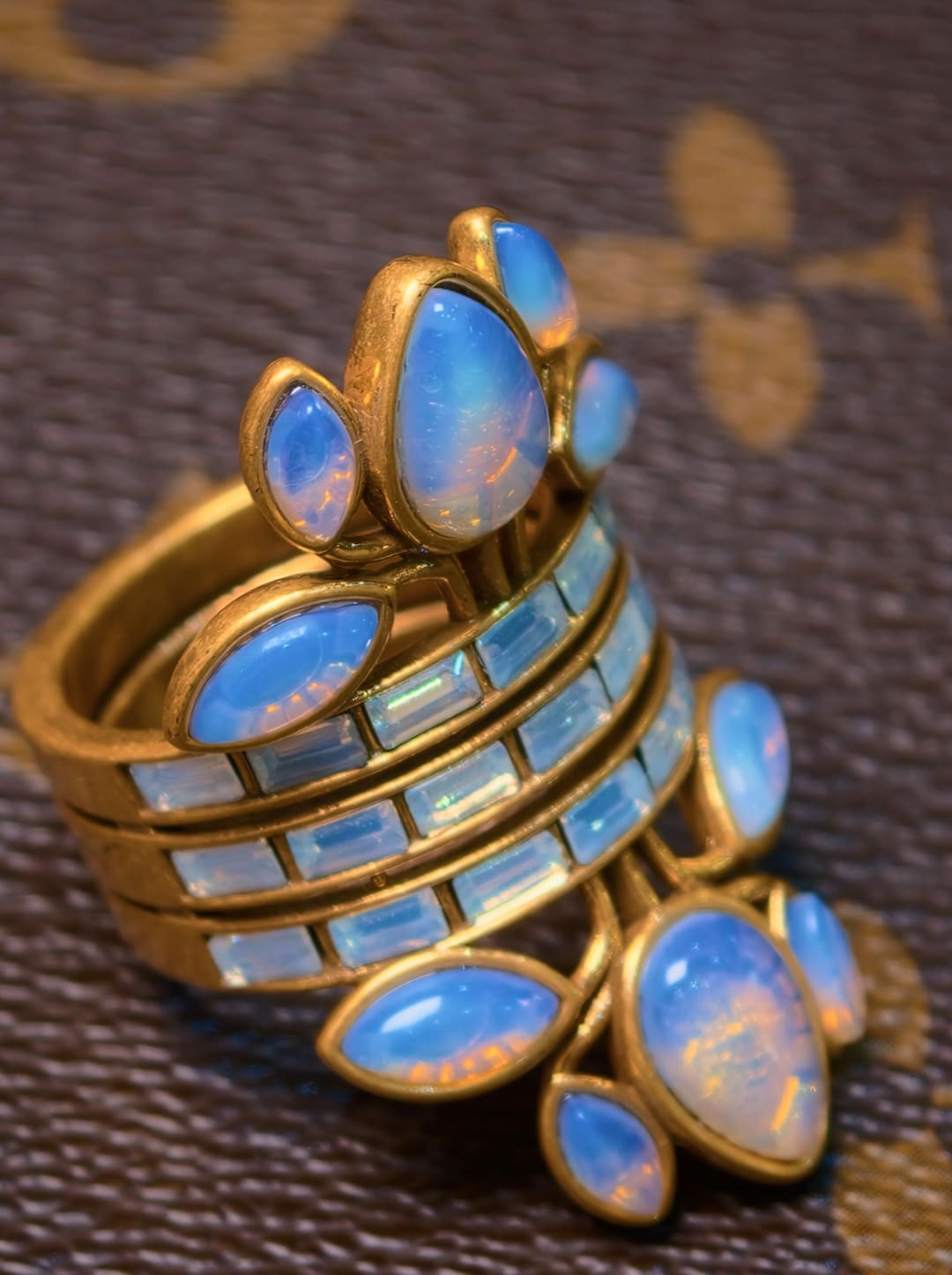 Astra Vessel – Handcrafted Blue Crystal Statement Ring, One-of-a-kind ...