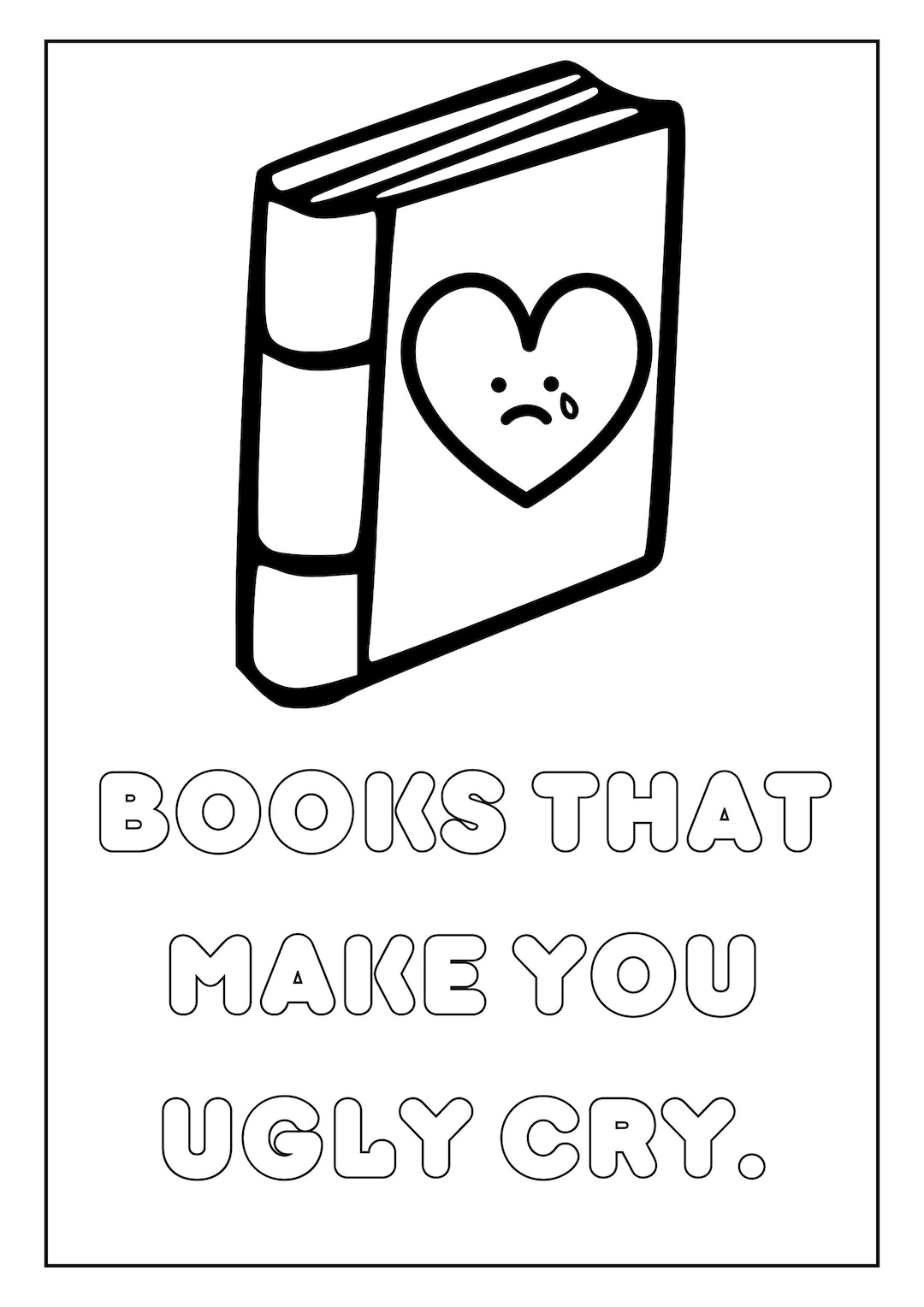 Set of 10 Bookish Booktok- Themed Coloring Pages. A4 Printable, Instant ...