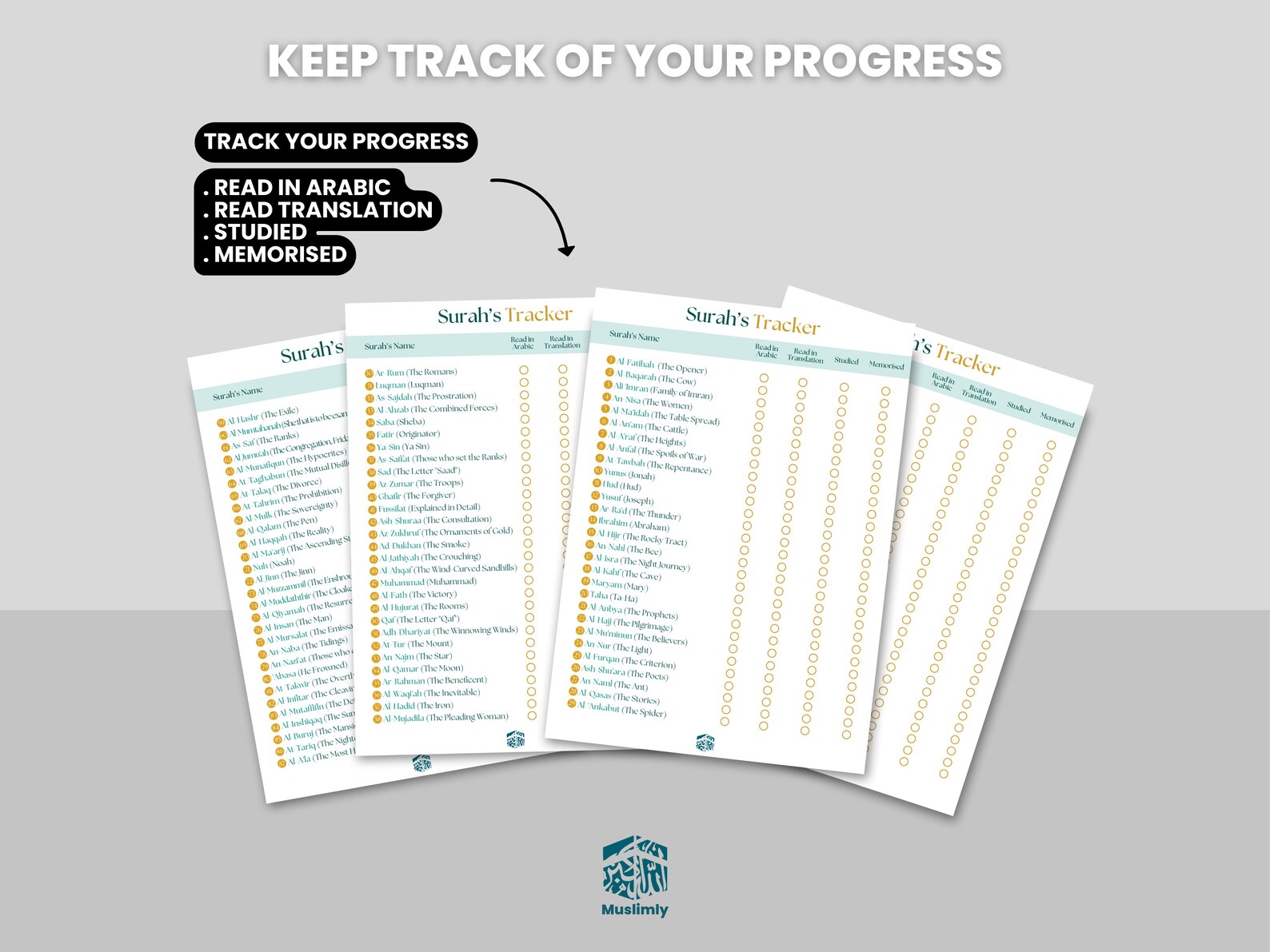 Quran Journal Digital, Quran Study, Quran Tracker, Muslim Planner ...