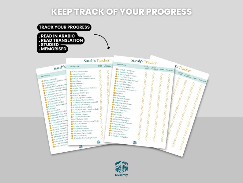 Quran Journal Digital, Quran Study, Quran Tracker, Muslim Planner ...