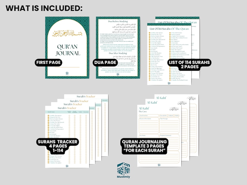 Quran Journal Digital, Quran Study, Quran Tracker, Muslim Planner ...