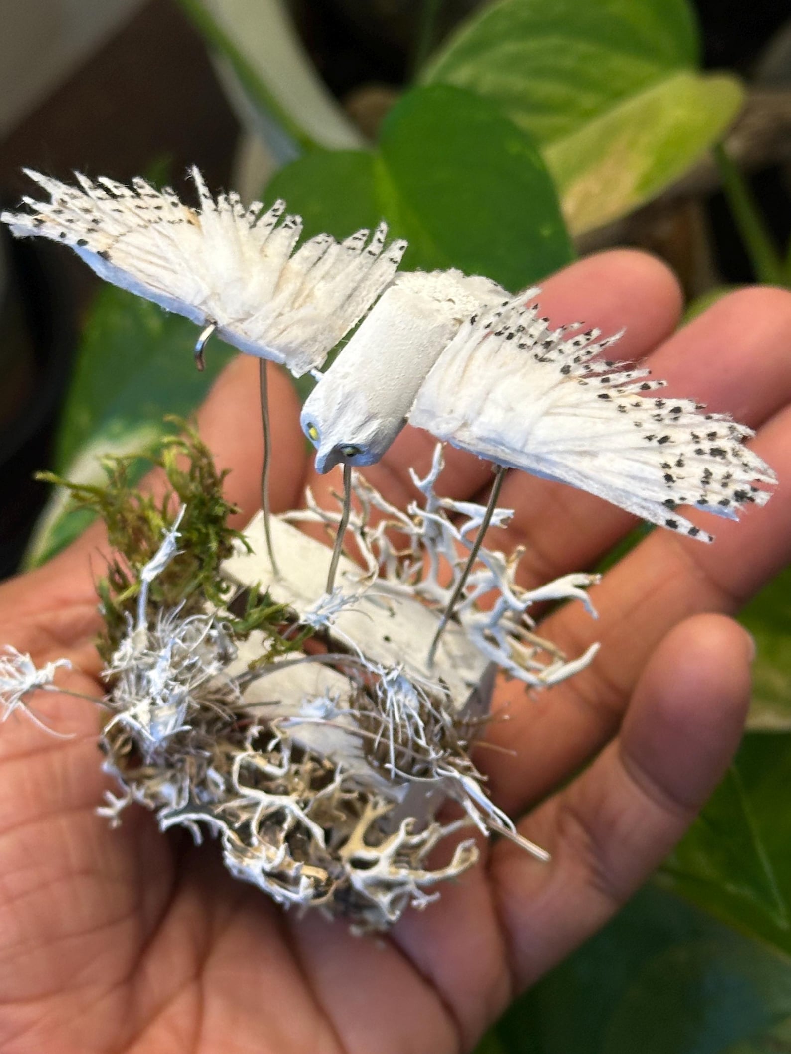 Snowy Owl Automata- Handmade - Etsy