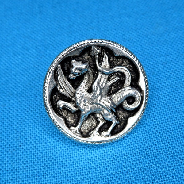 Antique Enamel Button - Etsy