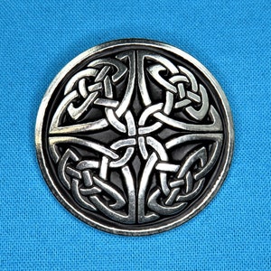 Celtic Knot Concho, 1 1/2", Handmade Cast Silver Pewter Metal Chicago ...
