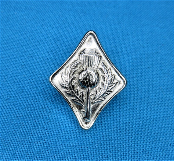 Scottish Thistle Button 3/4 Wide Shank Button Handmade | Etsy