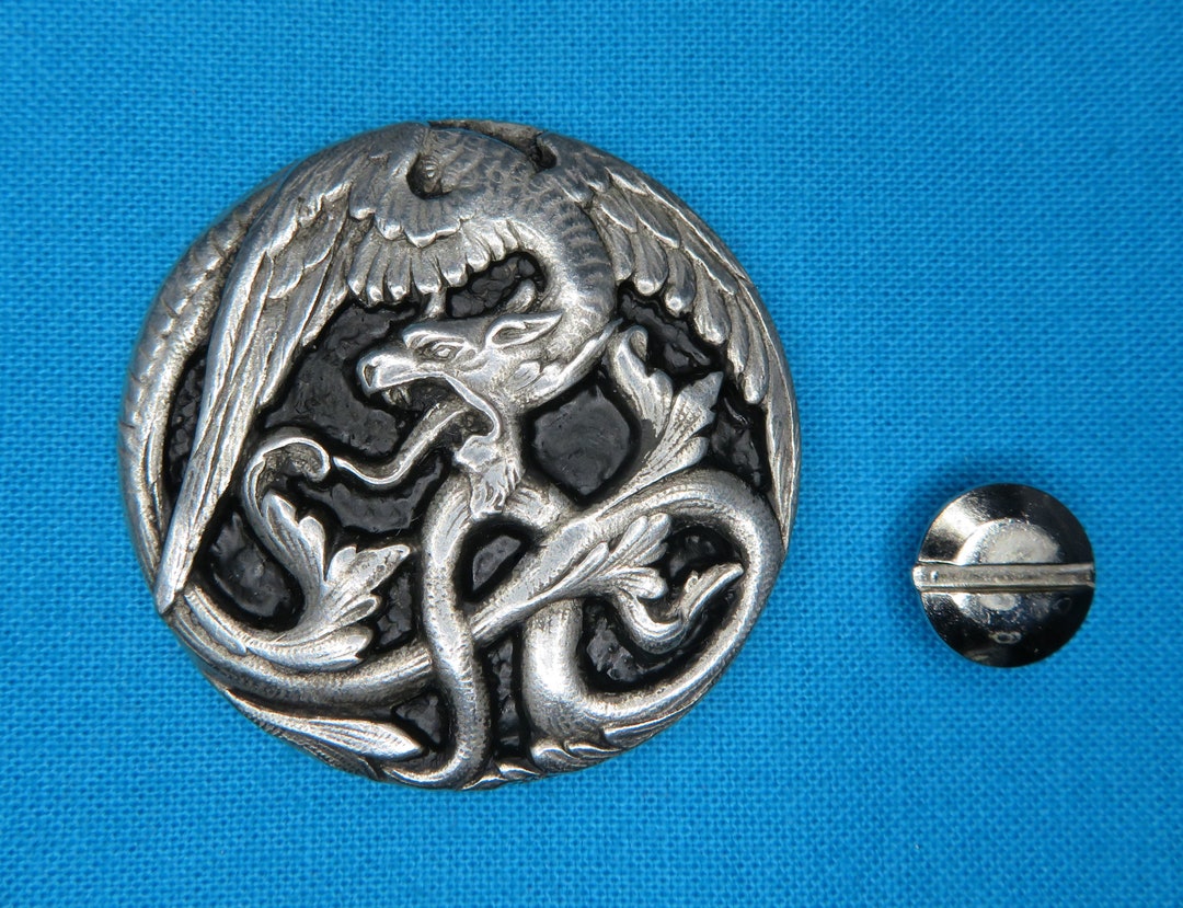 Dragon Concho, 1 3/8, Wyvern Dragon - Etsy