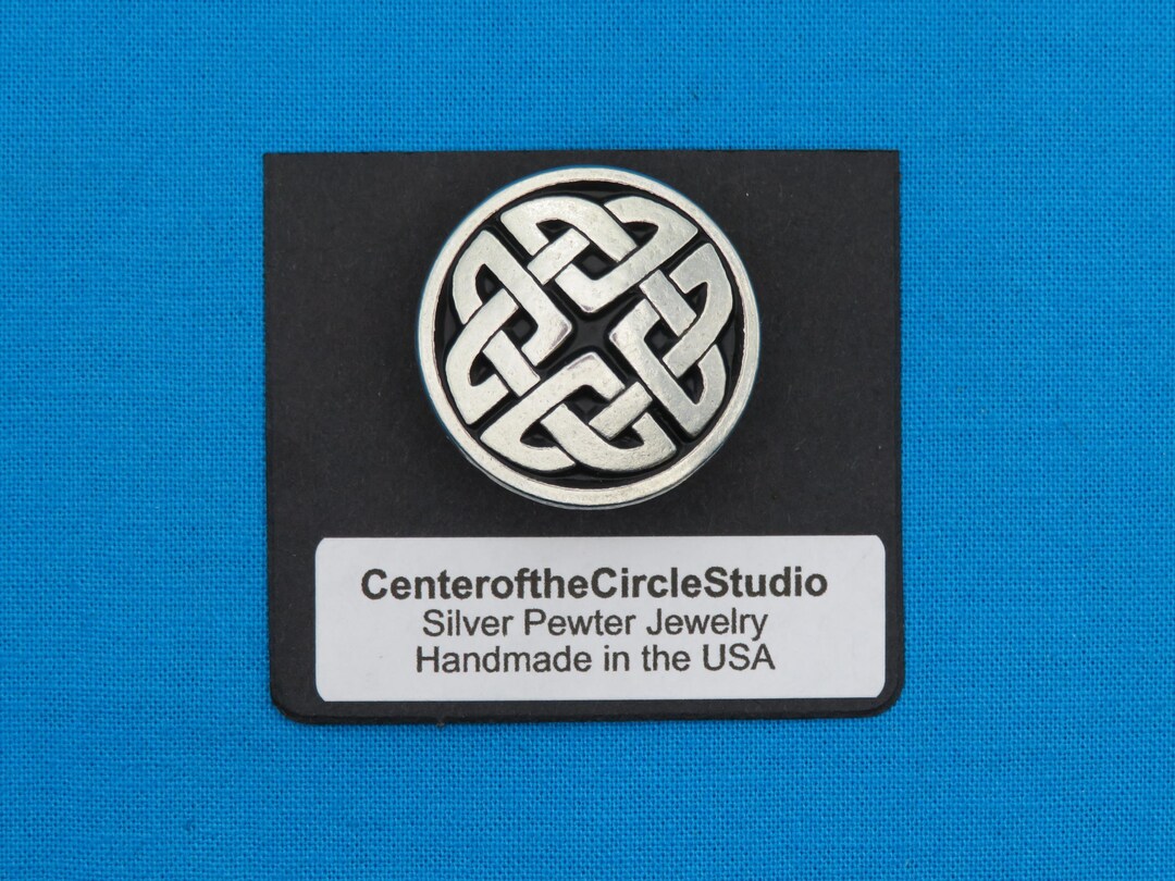 Celtic Lovers Quaternary Knot Button: (1 Inch) Handmade Irish Sew on ...