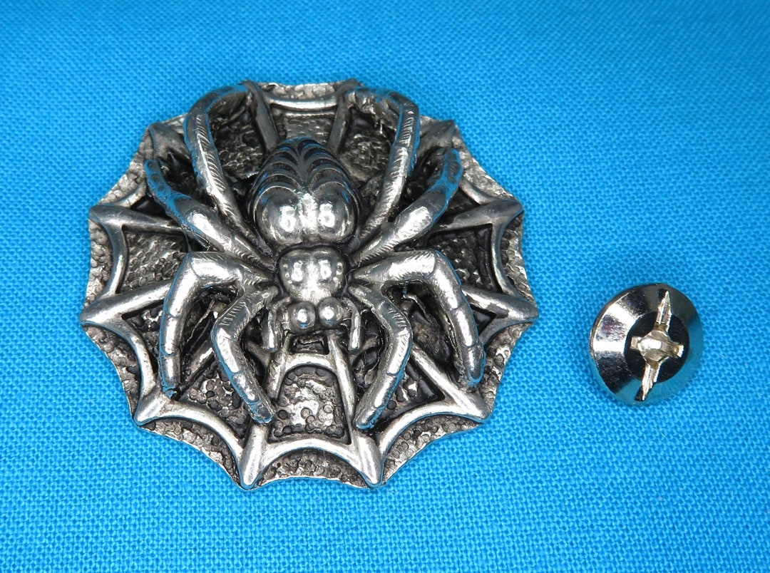 Spider Concho, Handmade Metal Cast Large Spider Arachnid 3D Chicago ...