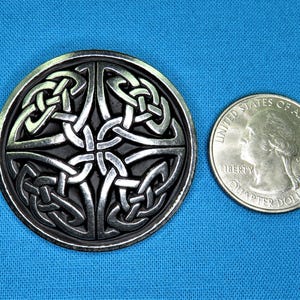 Celtic Knot Concho, 1 1/2", Handmade Cast Silver Pewter Metal Chicago ...