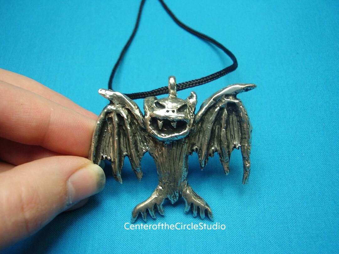 Gothic Vampire Bat Necklace, Individually Handmade and Cast in Silver ...