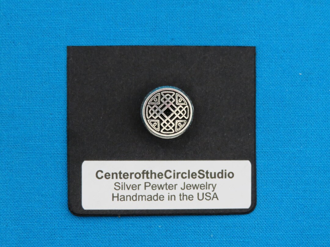 Celtic Shield Button, 1/2", Tiny Irish Celtic Cross Knotwork Knot Work ...