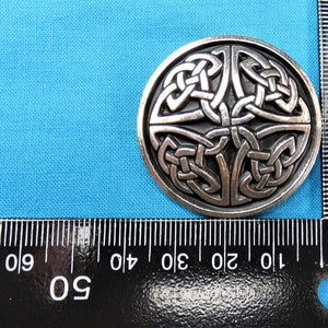 Celtic Knot Concho, 1 1/2", Handmade Cast Silver Pewter Metal Chicago ...