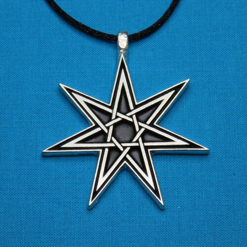 7-pointed Star Septagram Elven Faery Star WALL ART Pagan | Etsy