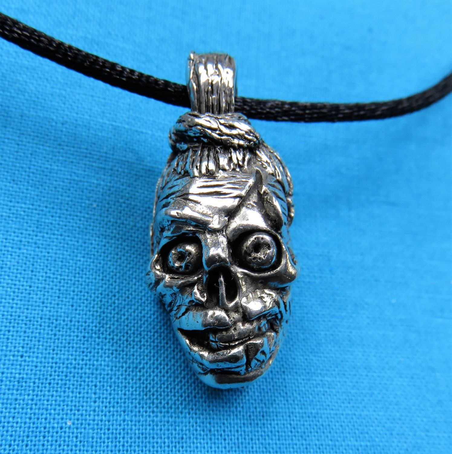 Zombie Head Pendant Necklace Jewelry - Etsy