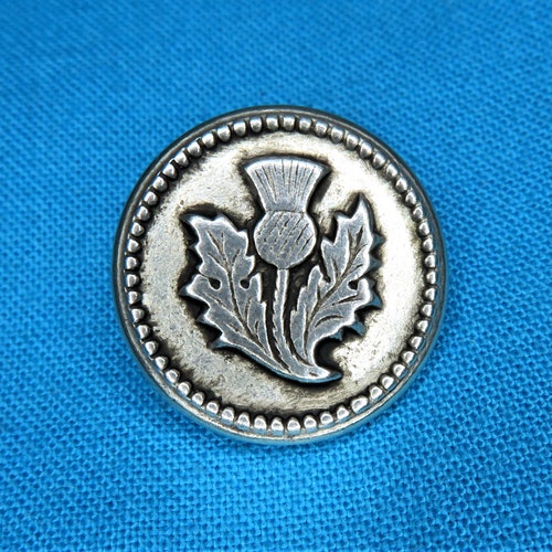 Scottish Thistle Button 3/4 Metal - Etsy