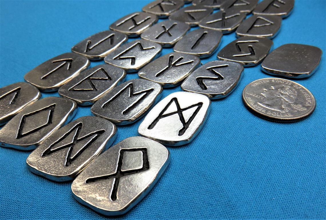 Premium Wolf Runes Set Elder Futhark Runes Set Metal Rune - Etsy