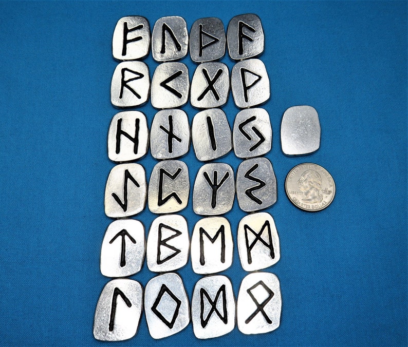 Premium Wolf Runes Set Elder Futhark Runes Set Metal Rune - Etsy