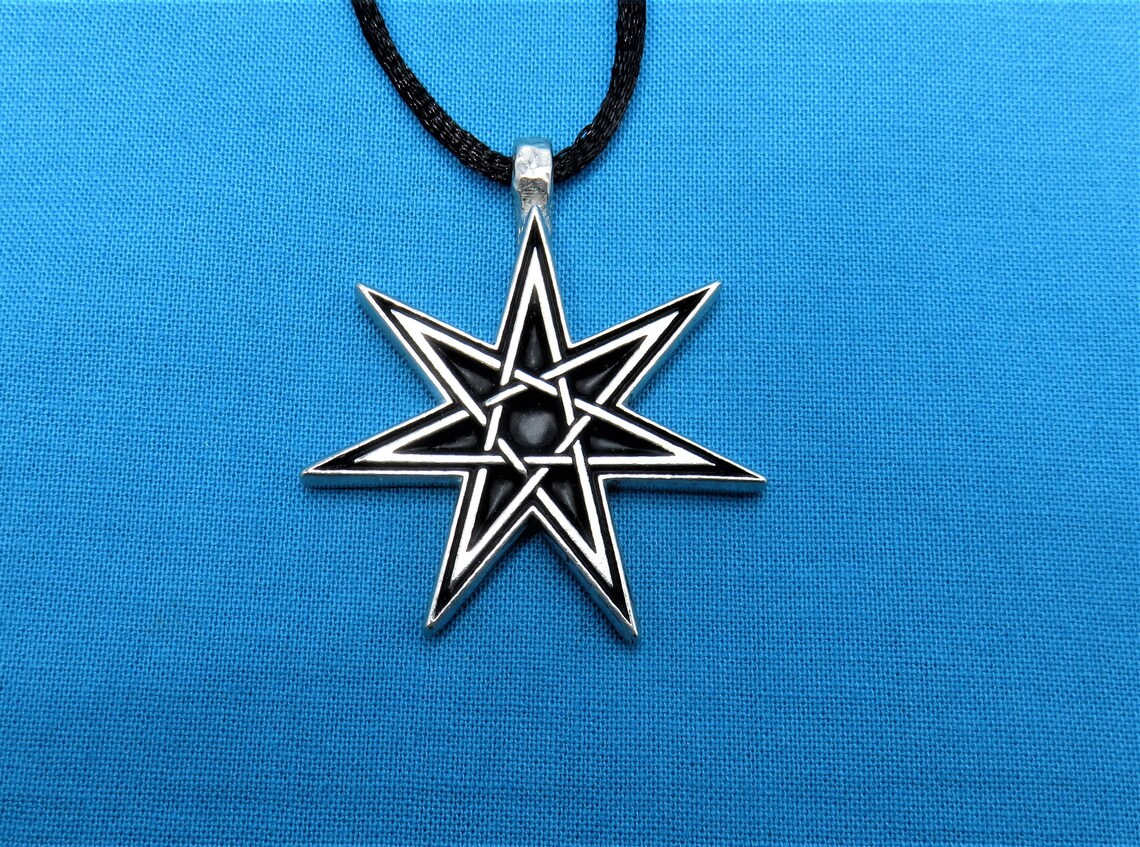 Small Septagram Necklace - Etsy