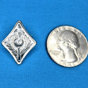 Scottish Thistle Button, 3/4 Wide, Shank Button Handmade in Silver ...