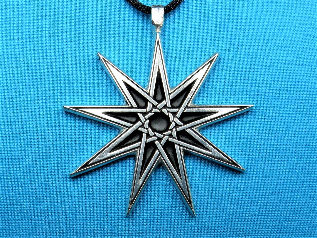 Large Bahá'í Star, Nonagram, Enneagram, 9 Pointed Star Necklace - Etsy