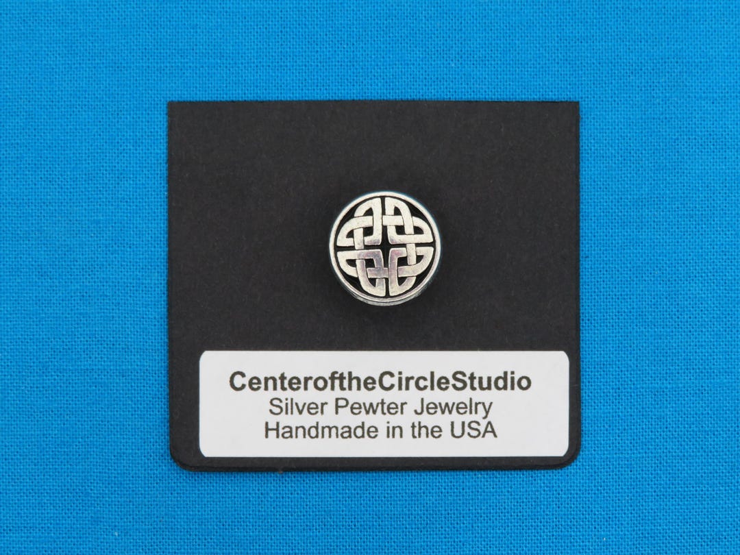 Celtic Lovers Button, 1/2", Quaternary Knot Button, Small Handmade Cast ...