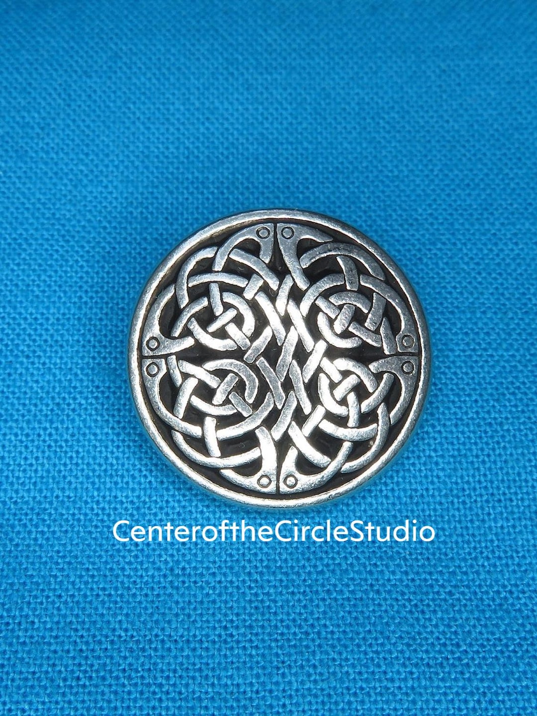 Celtic Knot Button: (3/4 Inch) Small Irish Knotwork Handmade Metal ...