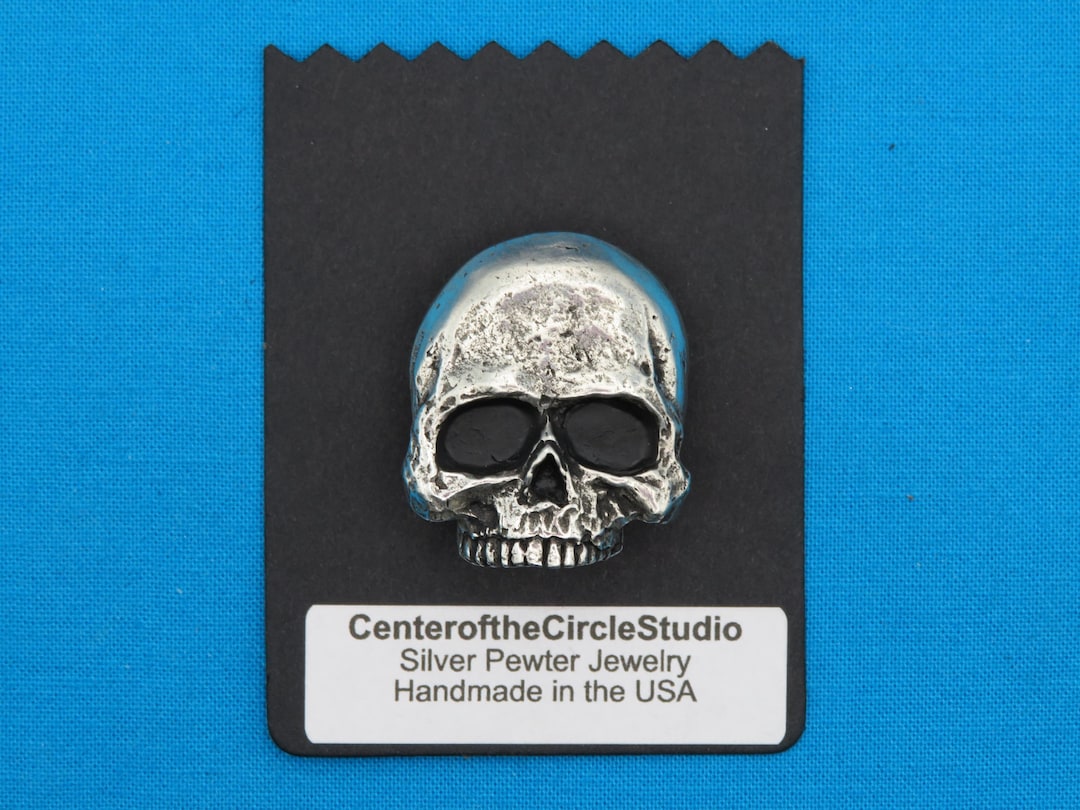Large Skull Button: (1 Inch Wide) Handmade Human Skull Sew on Shank ...