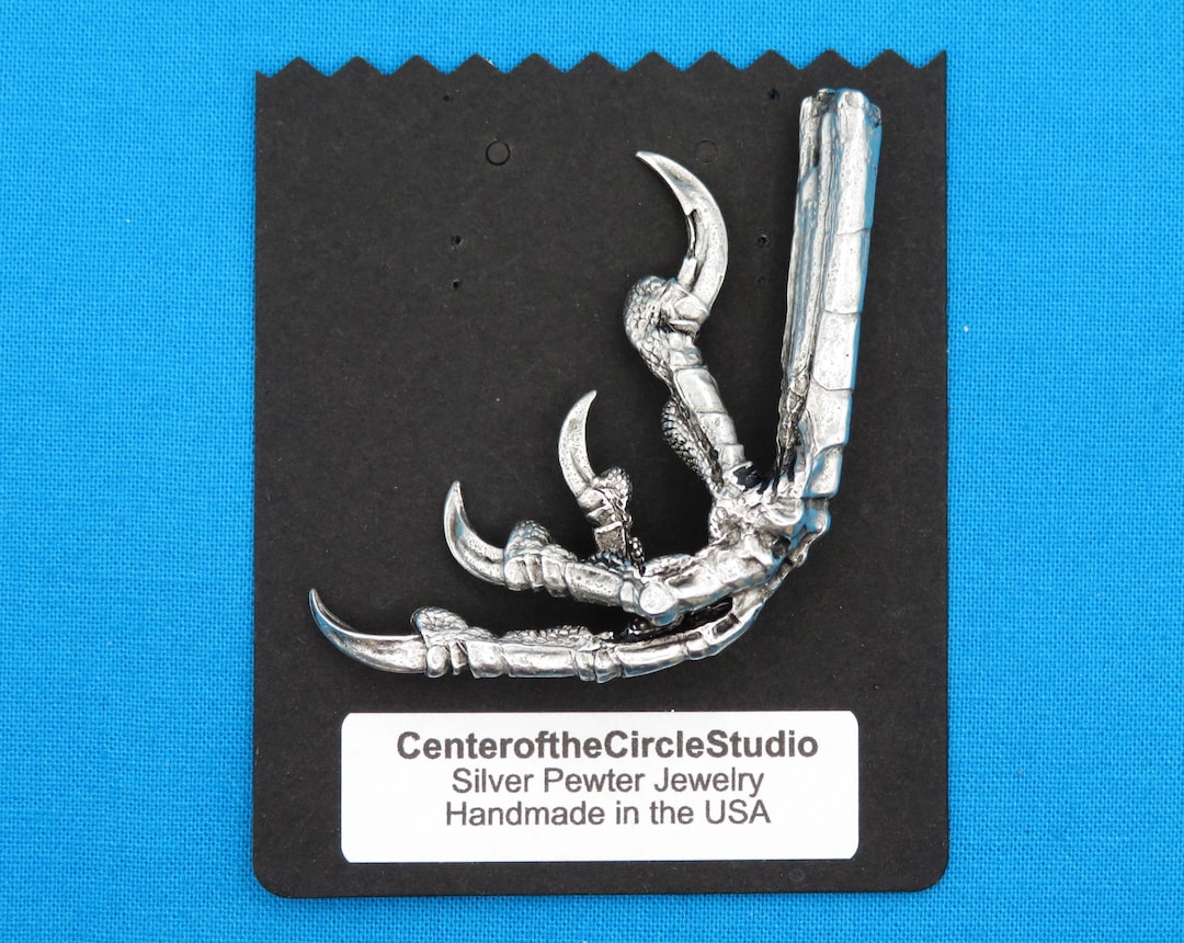 Crow's Claw Goblincore Button: (left) Handmade Solid Cast Metal Sew on ...