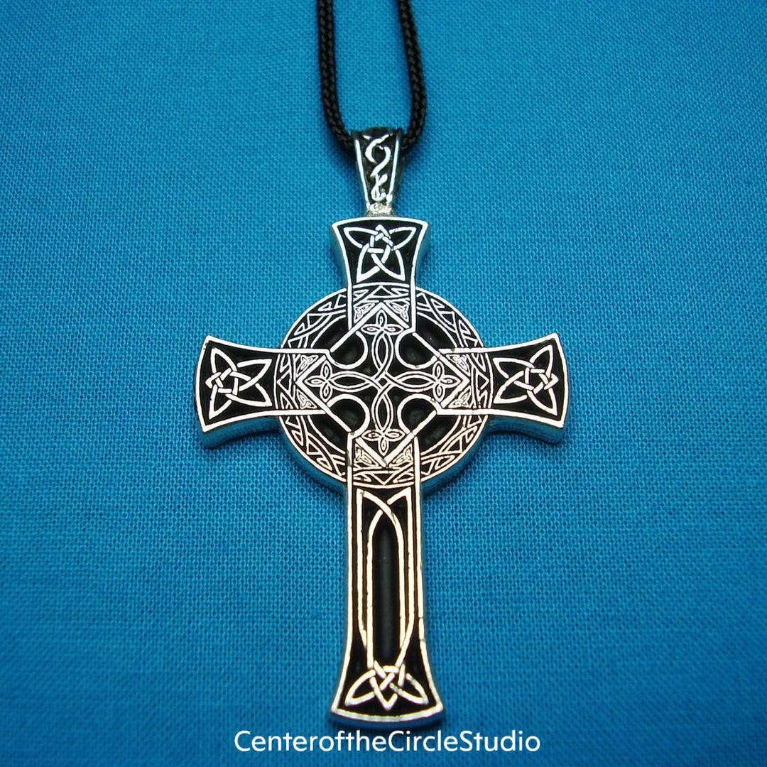 Small Celtic Cross, Handmade Cast Silver Pewter Metal Irish Celtic ...