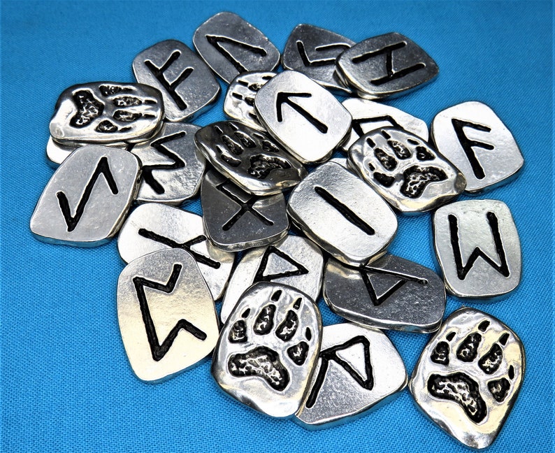 Premium Wolf Runes Set Elder Futhark Runes Set Metal Rune - Etsy