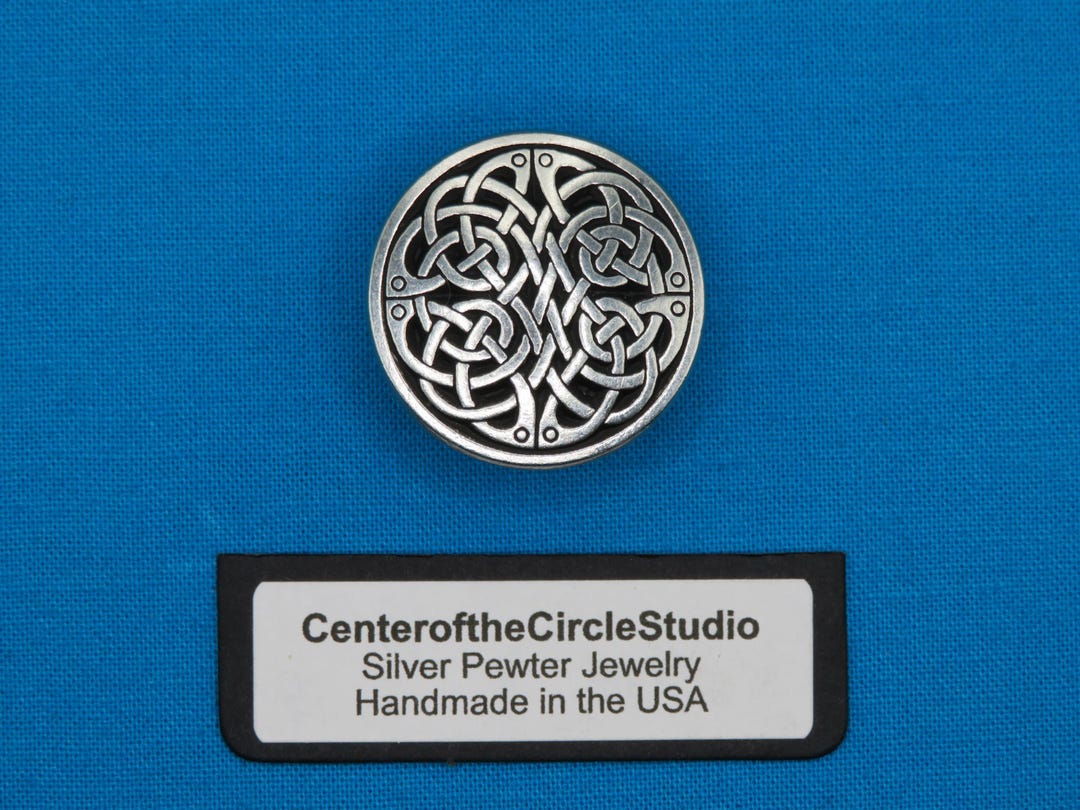 Celtic Knot Button: (1 Inch) Handmade Solid Cast Metal Irish Never ...