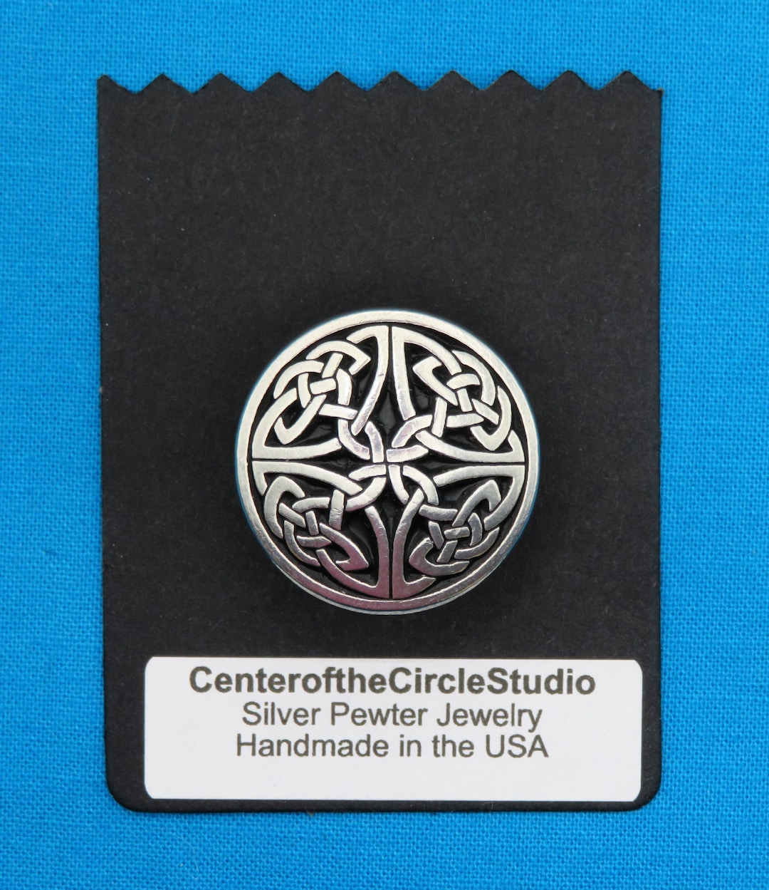 1" Celtic Knot Button, Handmade Cast Metal Irish Celtic Knotwork Knot ...