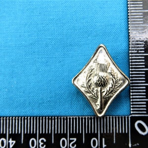 Scottish Thistle Button, 3/4 Wide, Shank Button Handmade in Silver ...