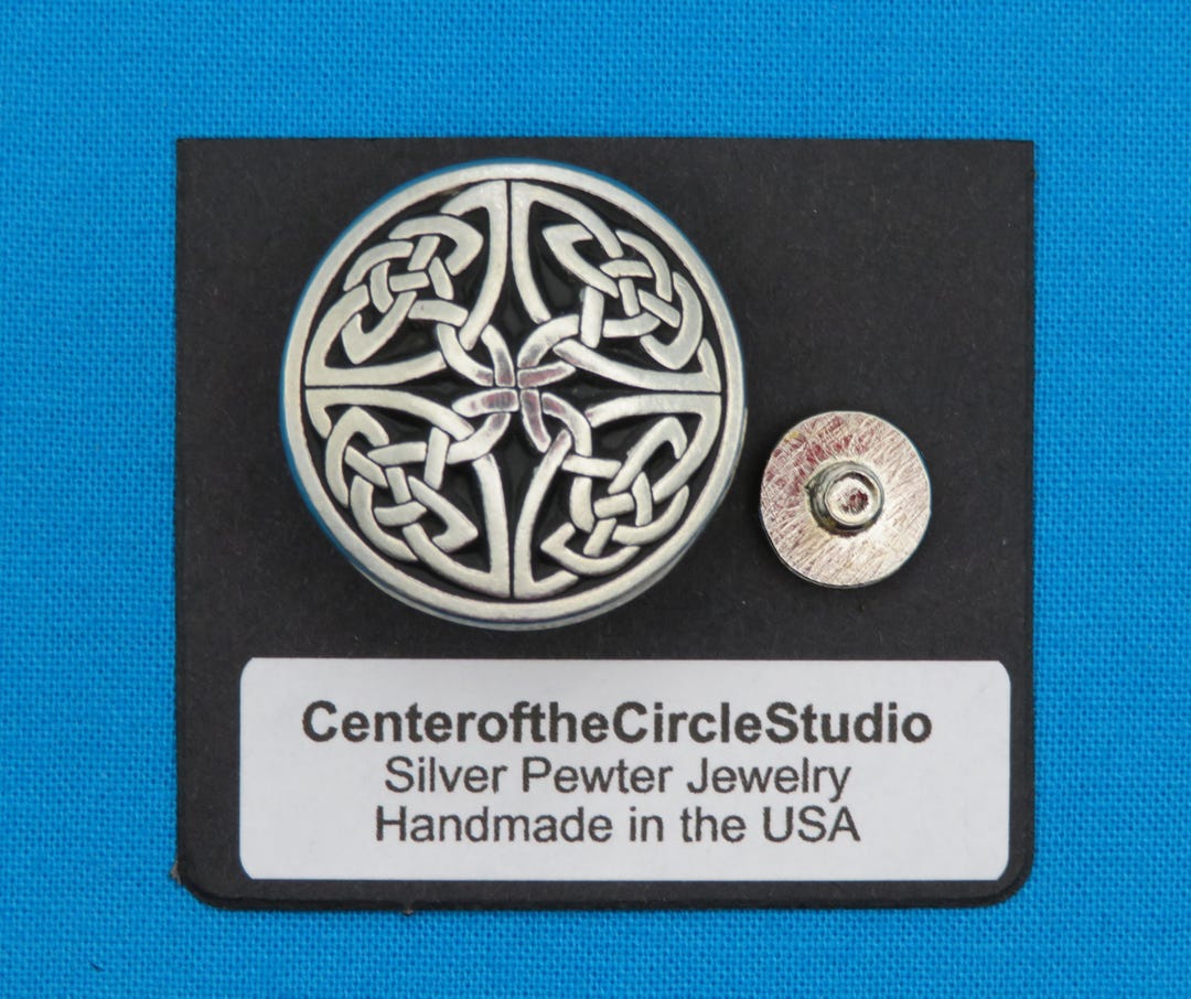 Celtic Knot Concho, 1", Handmade Metal Chicago Screw Backed Celtic ...
