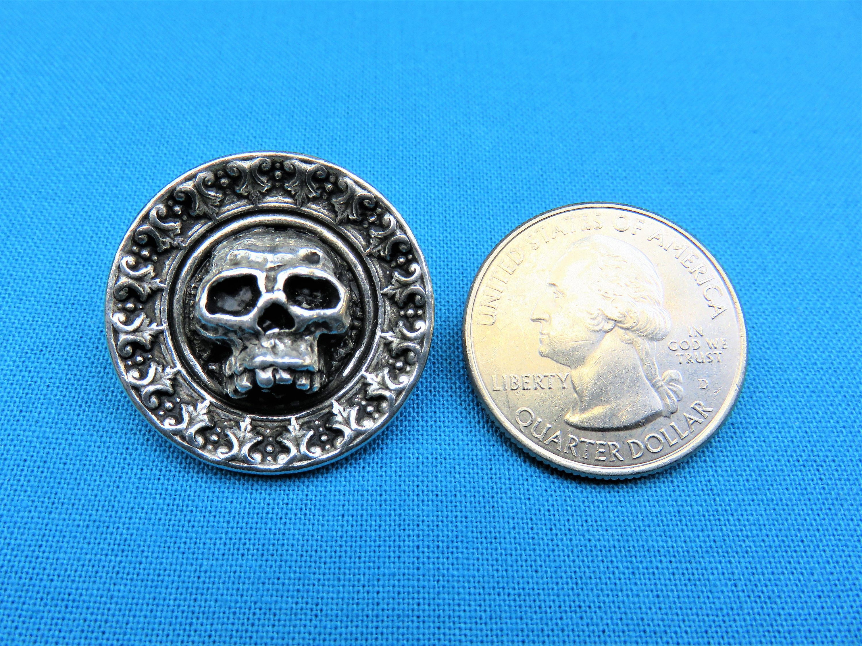 Skull Button 1 1/16 - Etsy