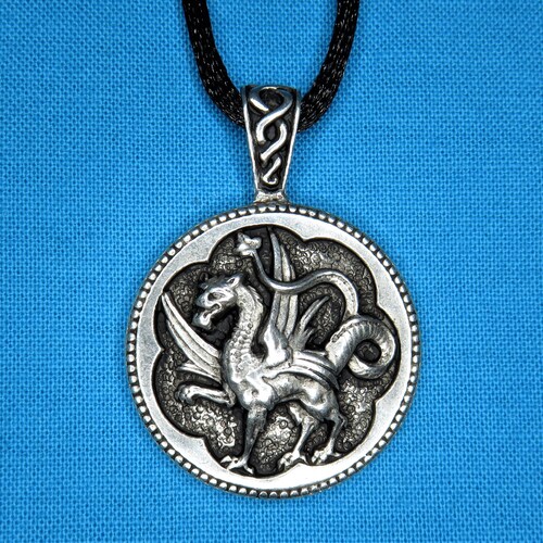 Gold Griffin Coin Necklace Bronze Griffin Coin Charm on a - Etsy