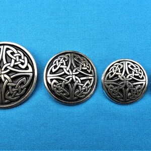 Celtic Knot Concho, 1 1/2", Handmade Cast Silver Pewter Metal Chicago ...