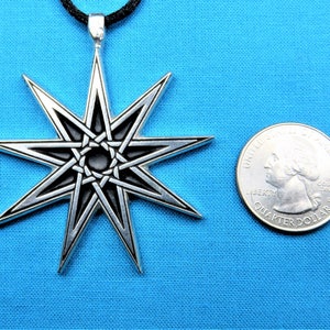 Large Bahá'í Star, Nonagram, Enneagram, 9 Pointed Star Necklace - Etsy