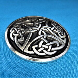 Celtic Knot Concho, 1 1/2", Handmade Cast Silver Pewter Metal Chicago ...