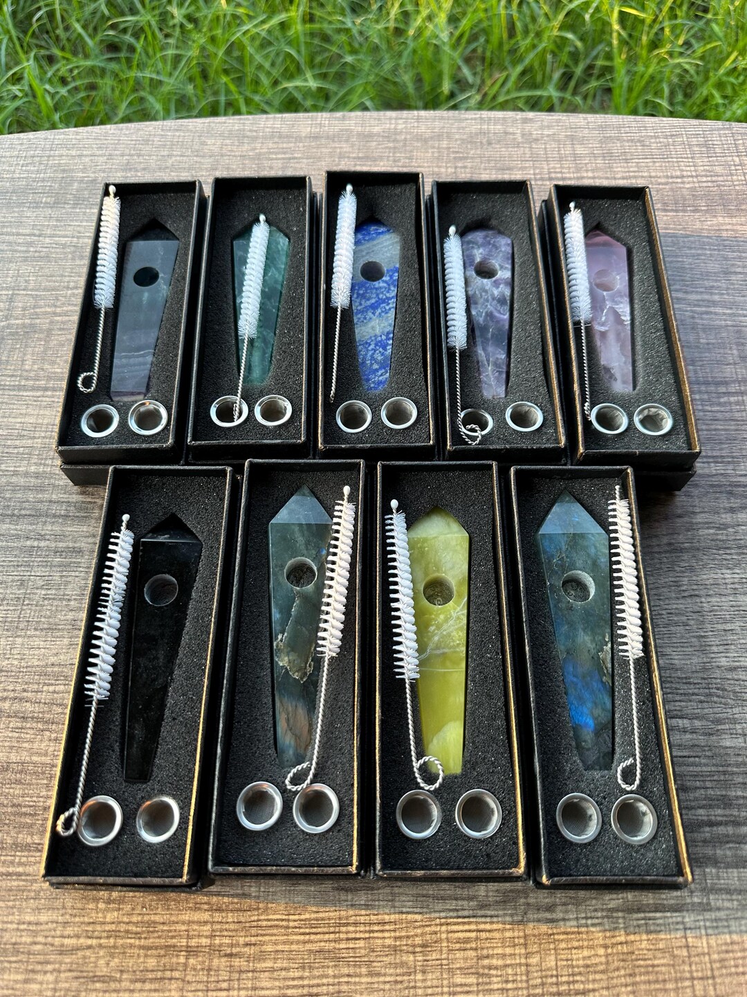 Natural Gemstone Smoking Pipes Crystal Quartz Tobacco Smoke Pipe - Etsy ...