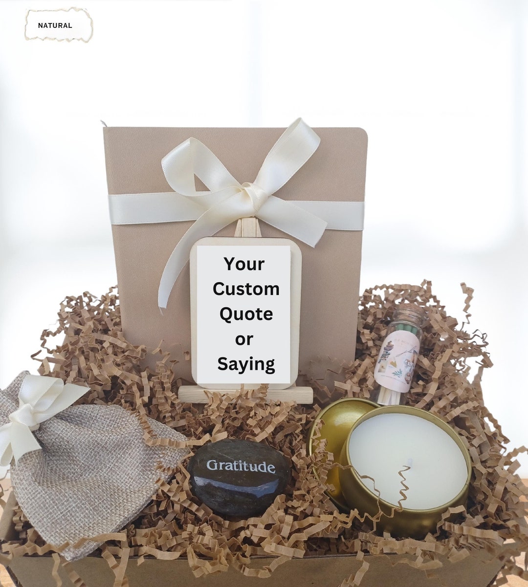 Personalized Gratitude Gift Box, Custom Miniature Sign Gift, Friend ...