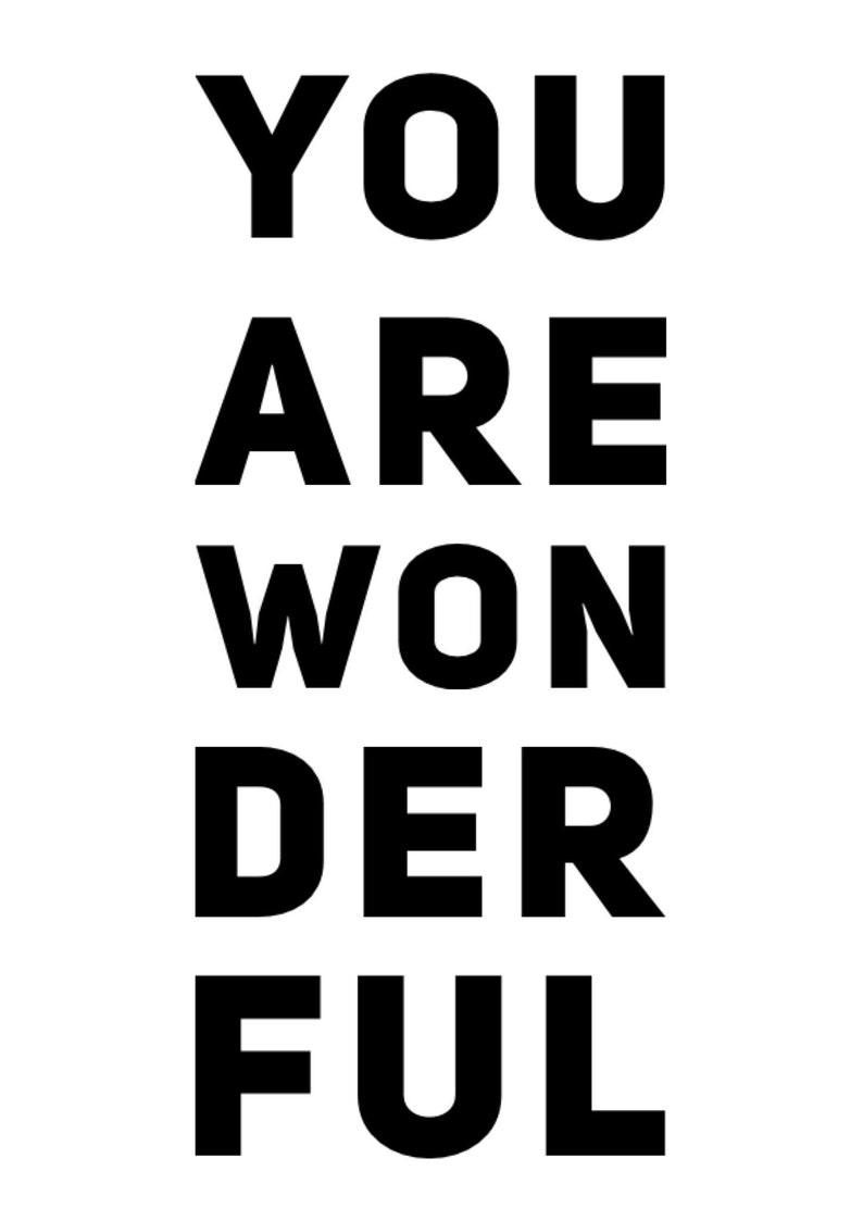 You Are Wonderful Print - Etsy