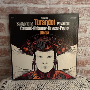 Vintage Puccini Turandot Mehta Sutherland Pavarotti Caballe Ghiaurov ...