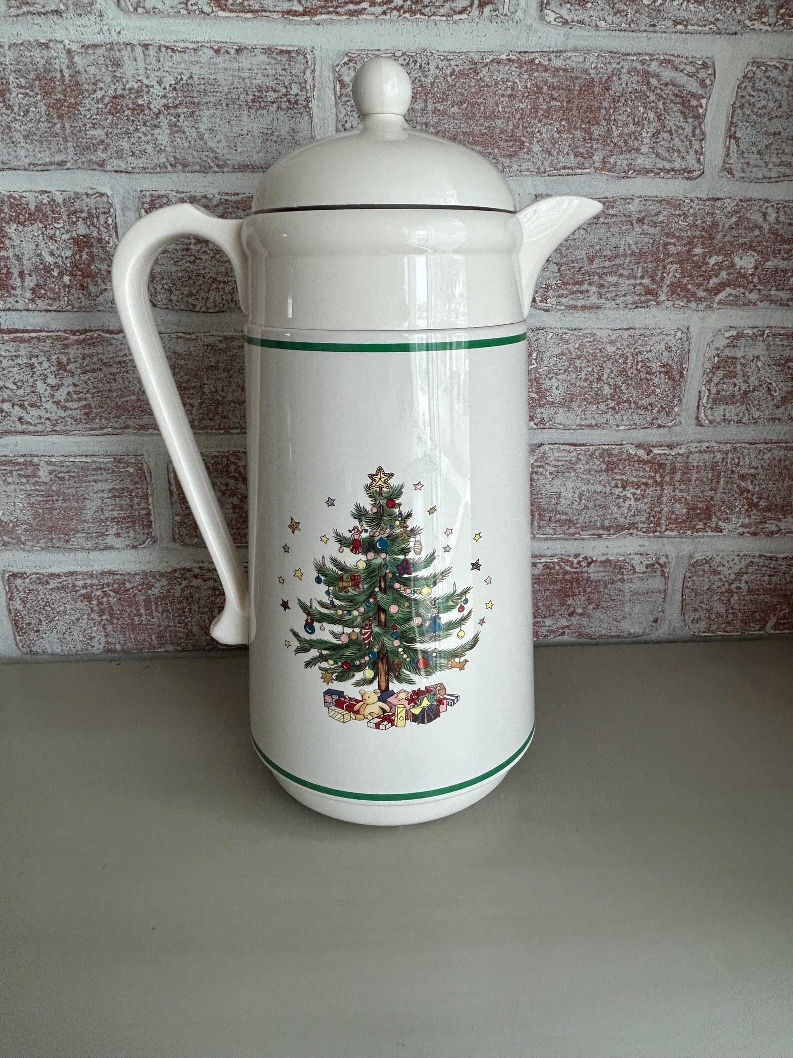 Vintage Nikko Happy Holidays Thermal Carafe – Christmas Tree Vacuum ...