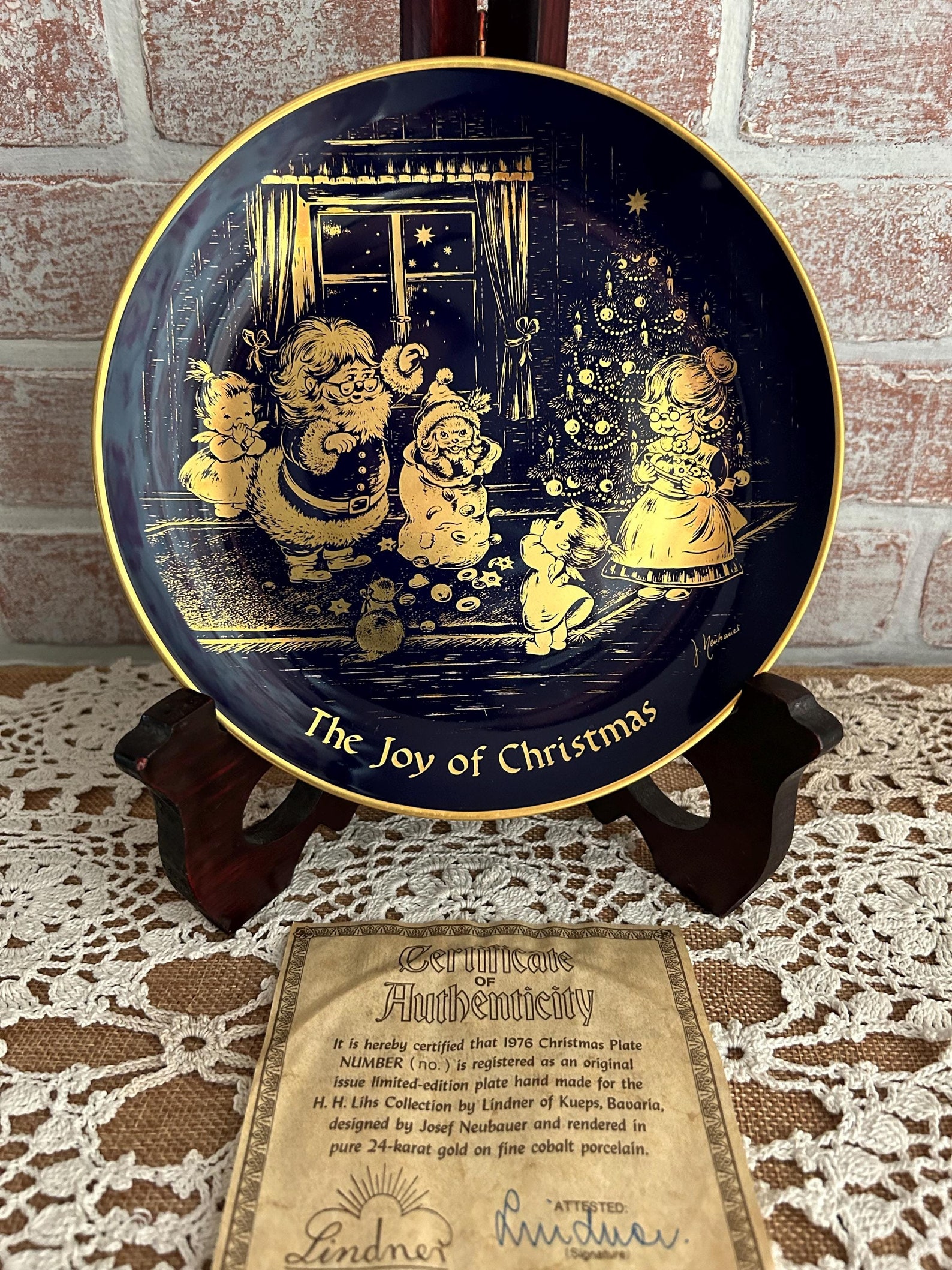 Vintage 1976 Christmas Plate by Lindner of Kueps, Bavaria - the Joy of ...