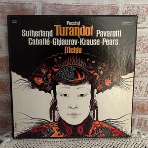 Vintage Puccini Turandot Mehta Sutherland Pavarotti Caballe Ghiaurov ...