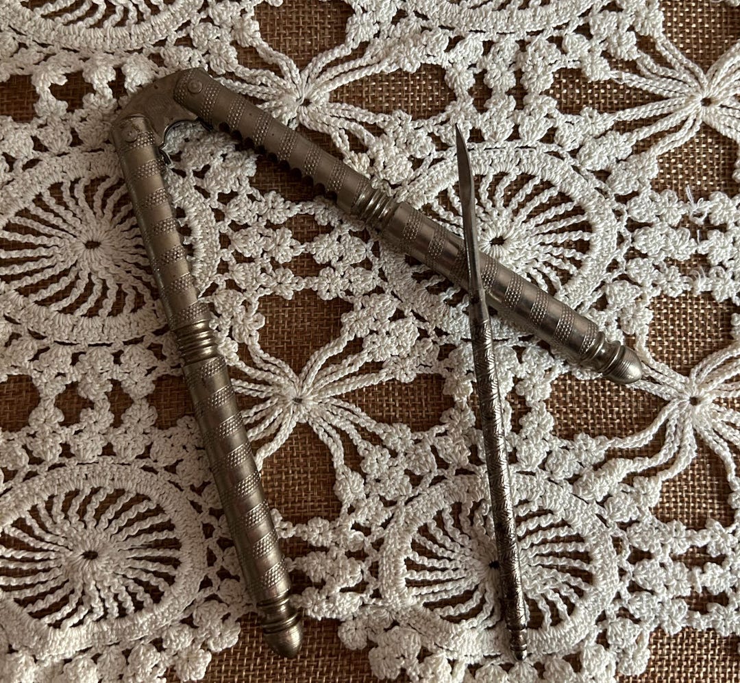 Vintage HMQ Nutcracker & Pick Set – Ornate Metal, 5" – Mid-century Nut ...