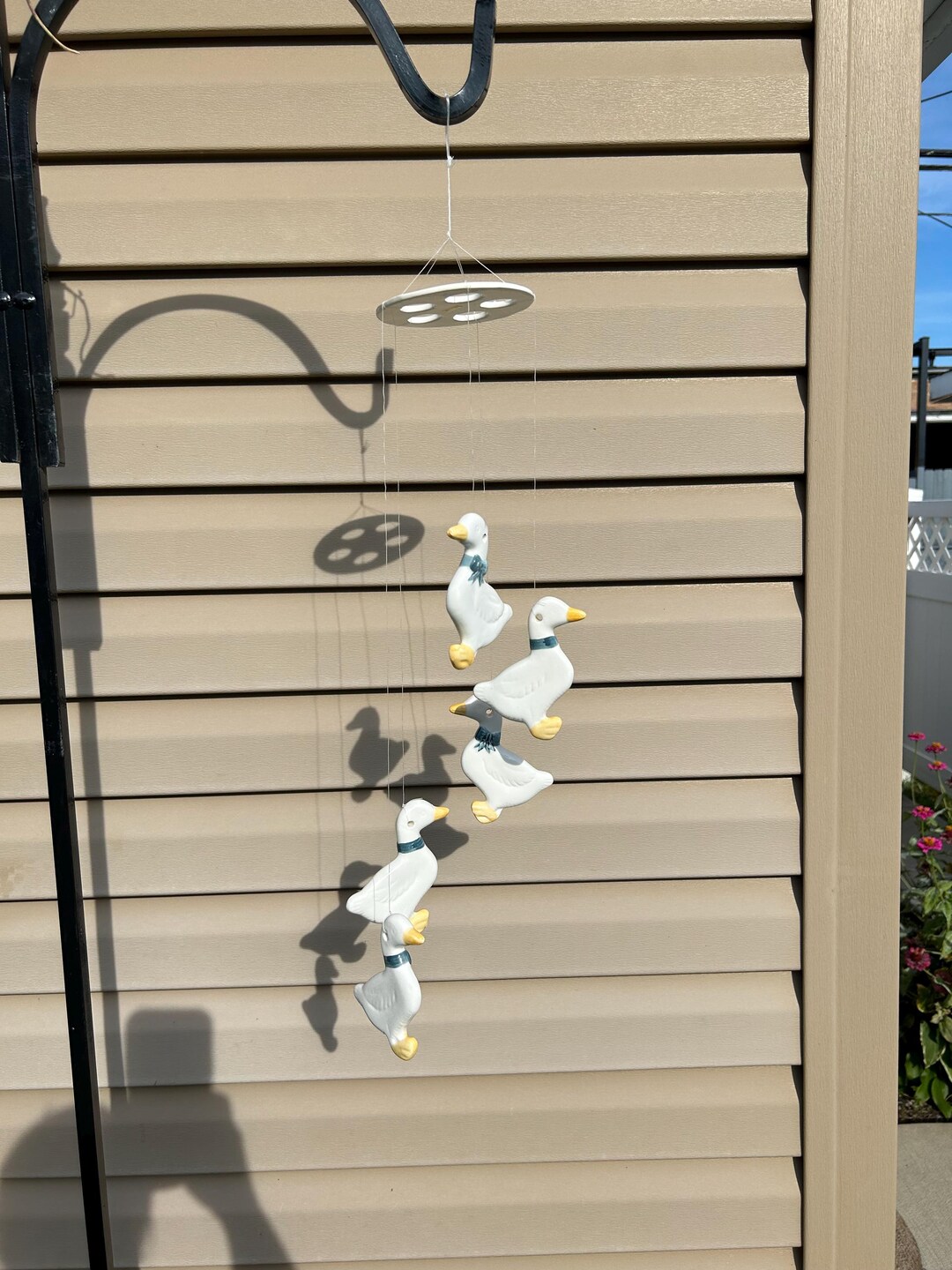 Vintage Ceramic Duck Wind Chime – 1980s Goose Décor, Country Farmhouse ...