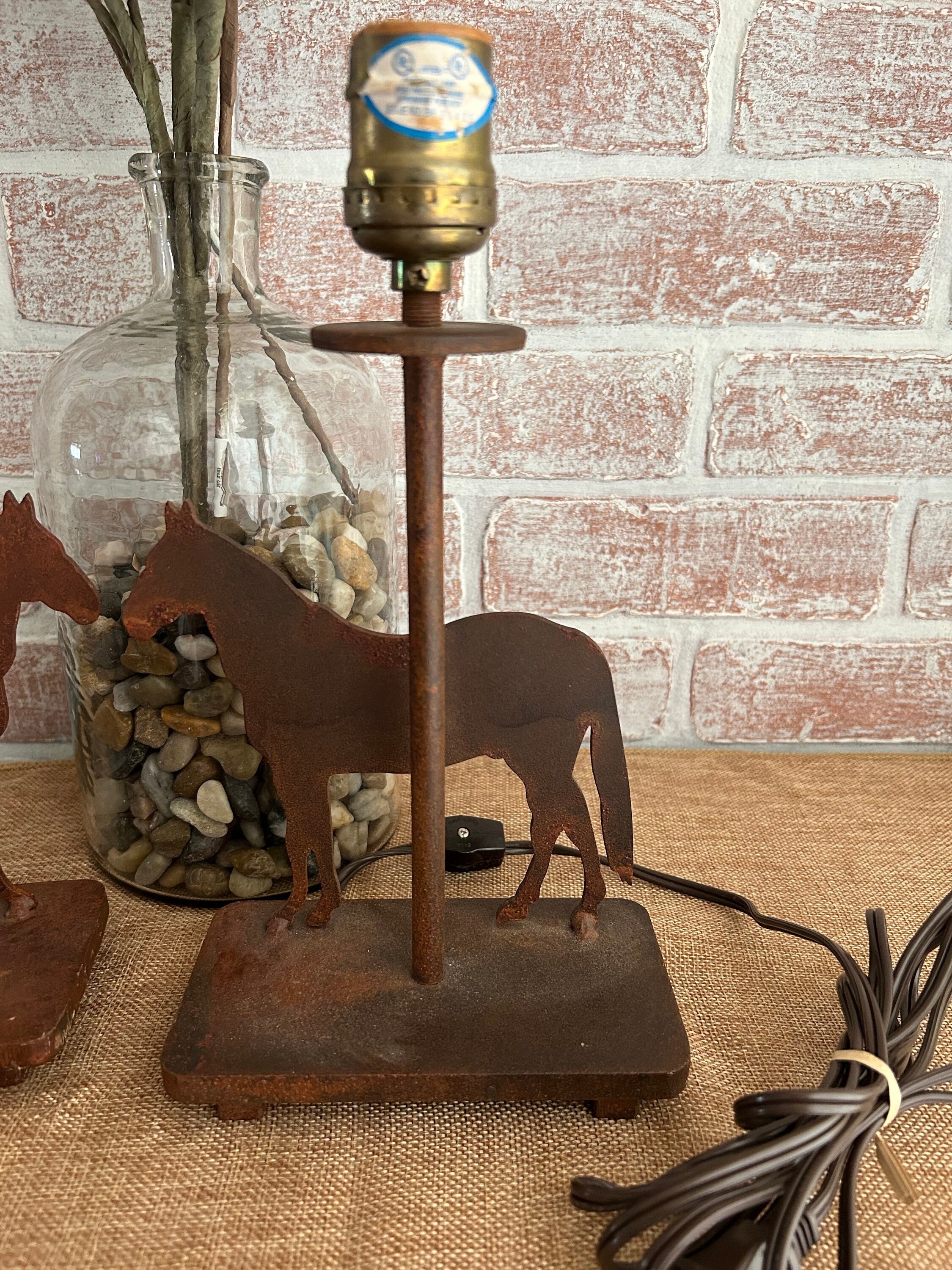 Vintage Rustic Rusty Horse Lamps - Etsy